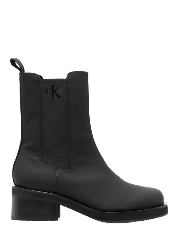 Calvin Klein 50mm Leather Chelsea Boots - Black