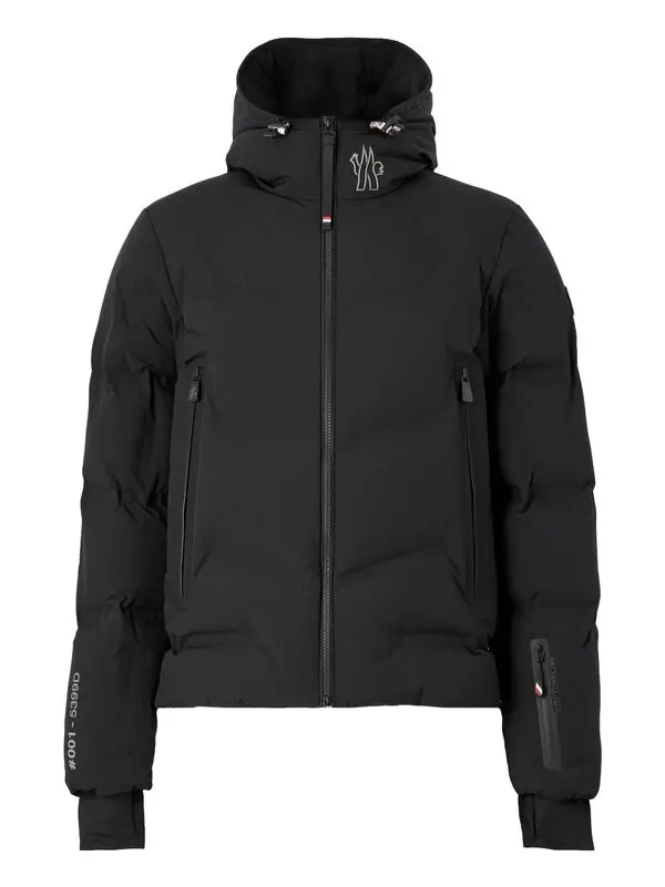 Moncler Arcesaz Logo-appliquéd Quilted Hooded Down Ski Jacket - Black