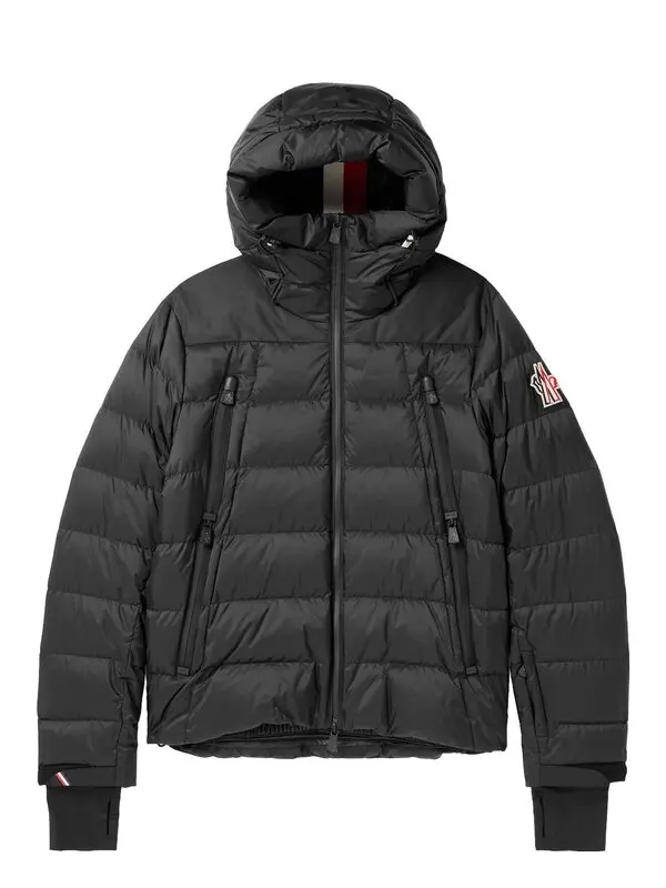 Moncler Camurac Logo-appliquéd Quilted Hooded Down Ski Jacket - Black