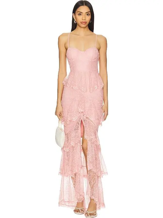 Majorelle Zelda Fitz Gown - Mauve Pink