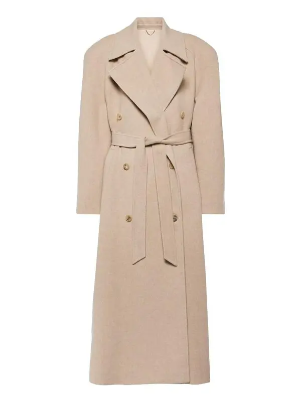 Magda Butrym Double-breasted Cashmere Coat - Beige
