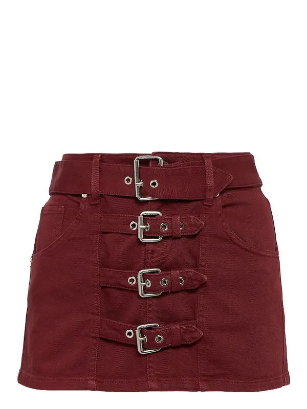 Blumarine Denim Mini Skirt - Red