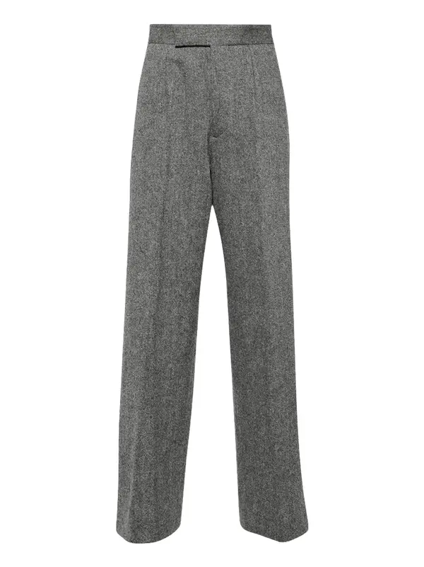 VIVIENNE WESTWOOD Tailored Straight Leg Wool Trousers - Grey