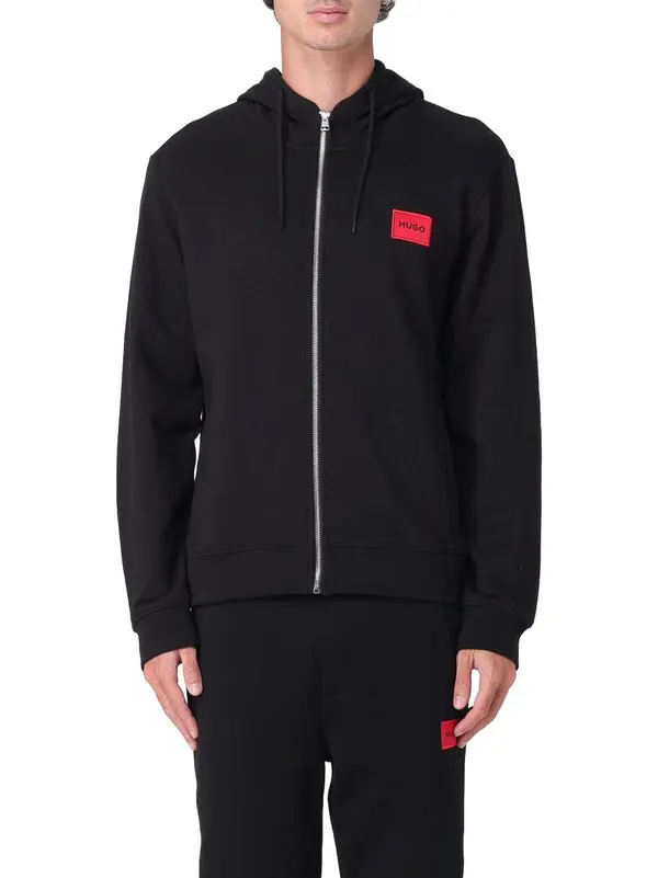 Hugo Full Zip Sweatshirt - Black