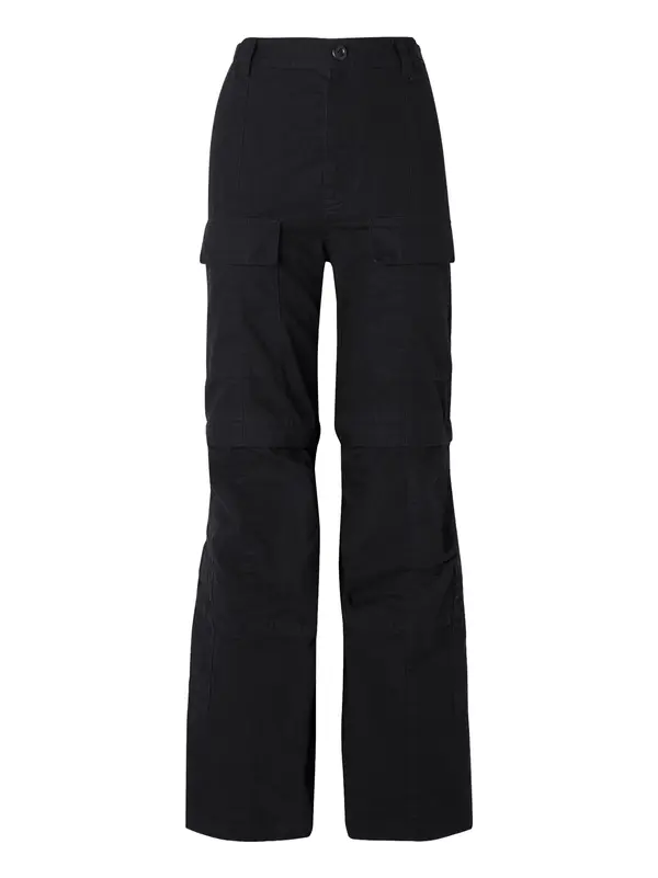 Balenciaga Paneled Cotton-ripstop Cargo Trousers - Black