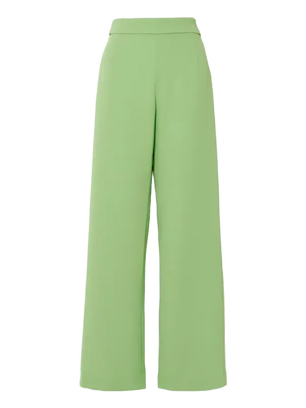 Dries Van Noten Crepe Straight-leg Trousers - Green