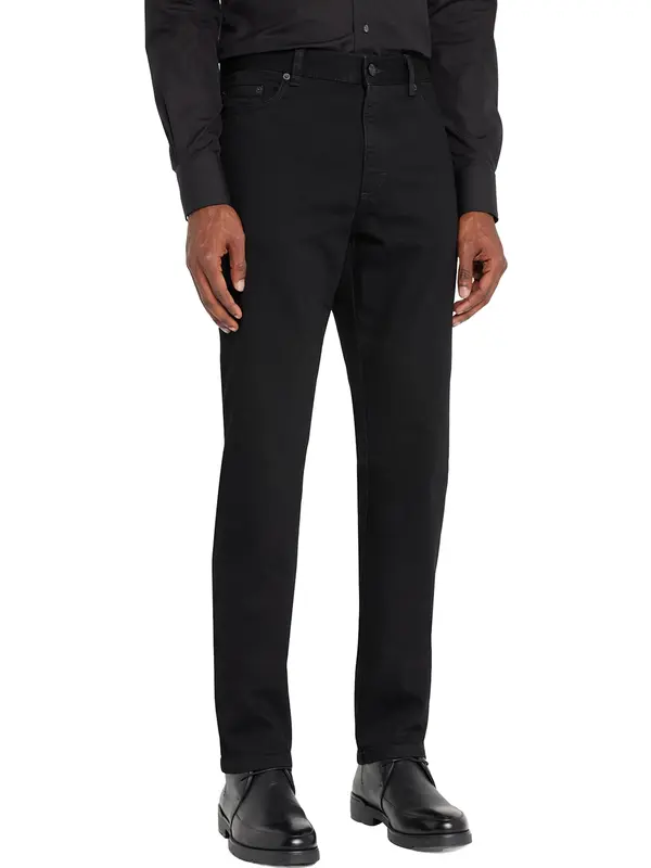Zegna 5-pocket Straight Leg Pants - Black Solid