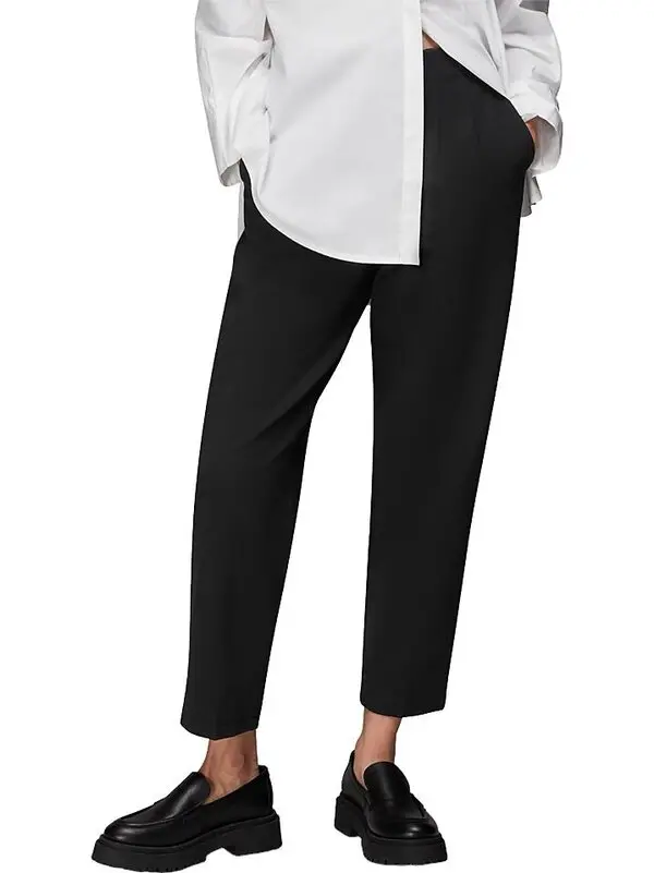 Whistles Lila Slim Fit Stretch Trousers - Black