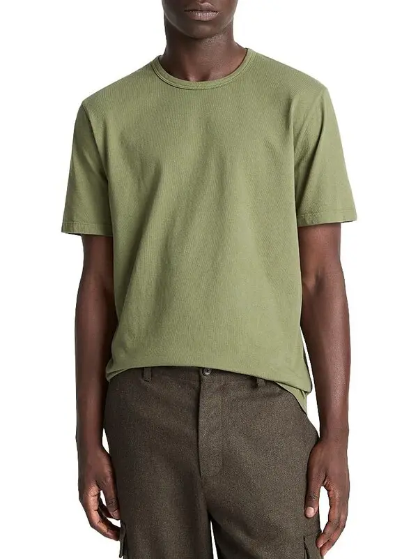 Vince Garment Dyed Crewneck Tee - Washed Dark Leaf