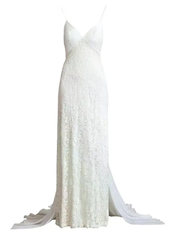 Tadashi Shoji Miramar Lace Bridal Gown - White
