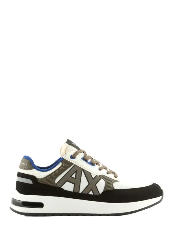 Armani Exchange Logo-patch Panelled Sneakers - Black