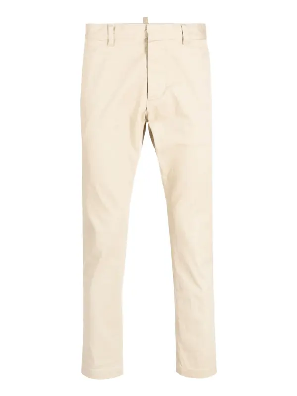 Dsquared2 Low-rise Slim-fit Cotton Chinos - Neutrals