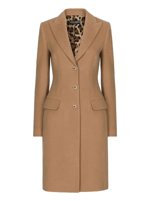 Dolce & Gabbana Single-breasted Midi Coat - Neutrals