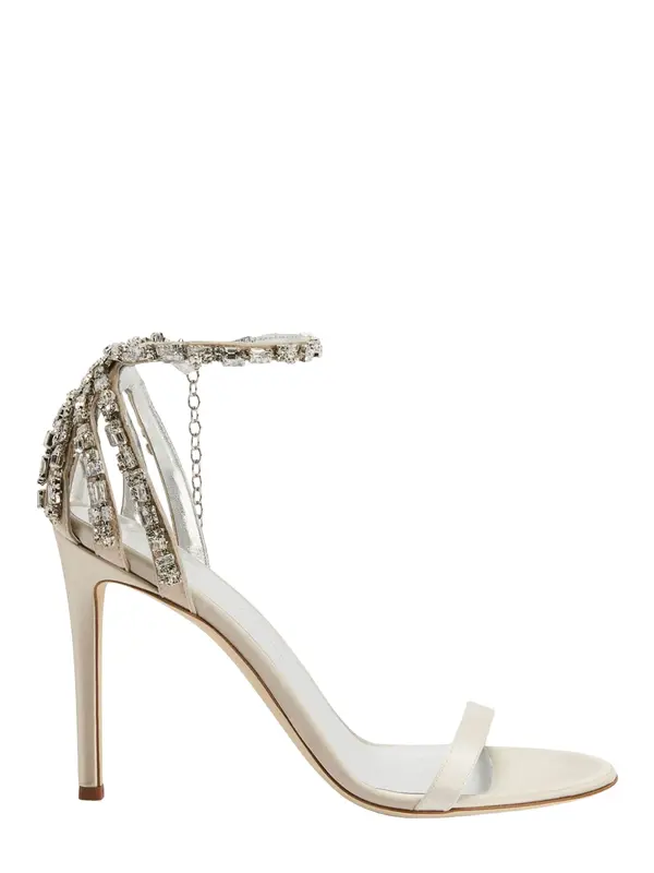 GIUSEPPE ZANOTTI 105mm Adele Crystal Sandals - Pink