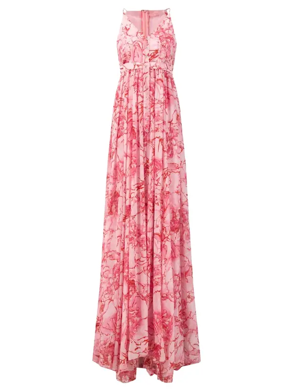 Giambattista Valli Floral-print Georgette Gown - Pink