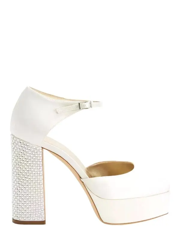 GIUSEPPE ZANOTTI 120mm Bebe Pixel Platform Pumps - White