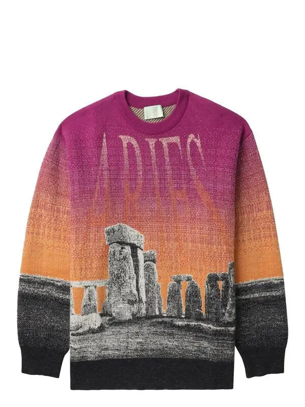 Aries Henge Illustration-print Jumper - Pink