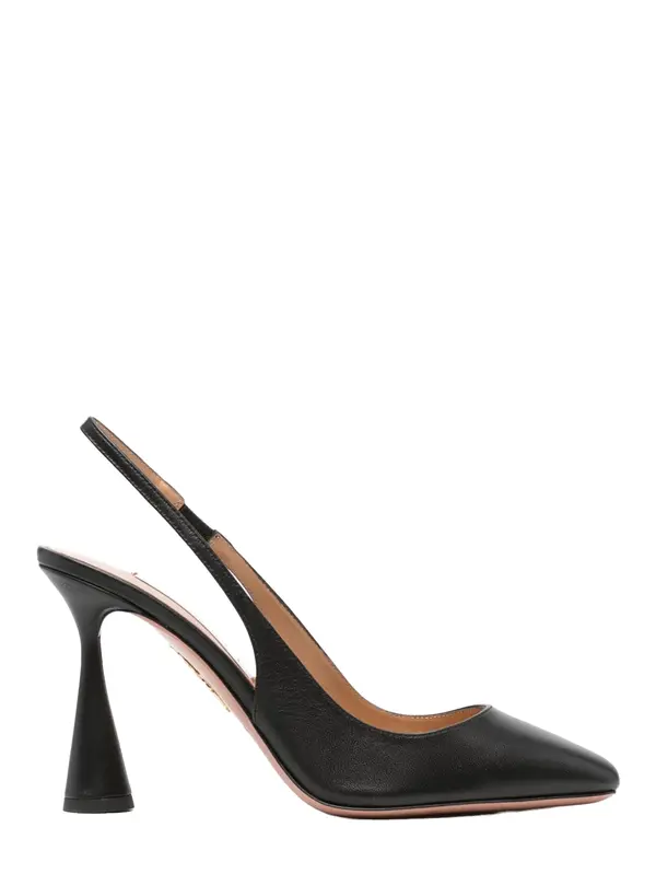 AQUAZZURA Amore 100mm Leather Pumps - Black
