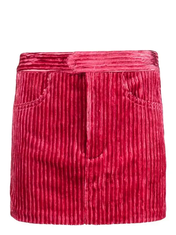 Isabel Marant Mid-rise Corduroy Miniskirt - Pink
