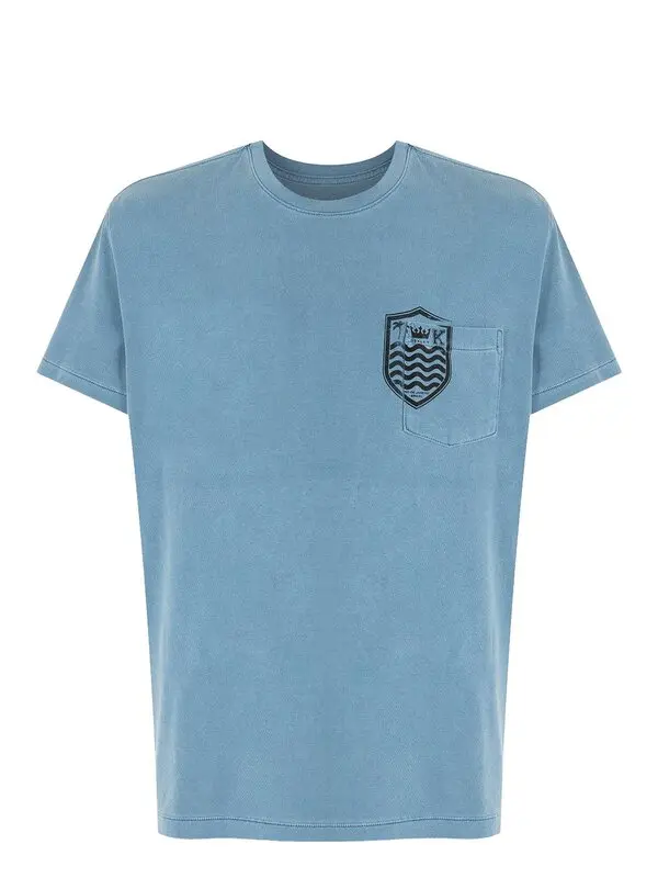 OSKLEN Logo-print Chest Pocket T-shirt - Blue