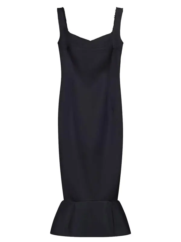Marni Flounce-hem Sheath Midi Dress - Black