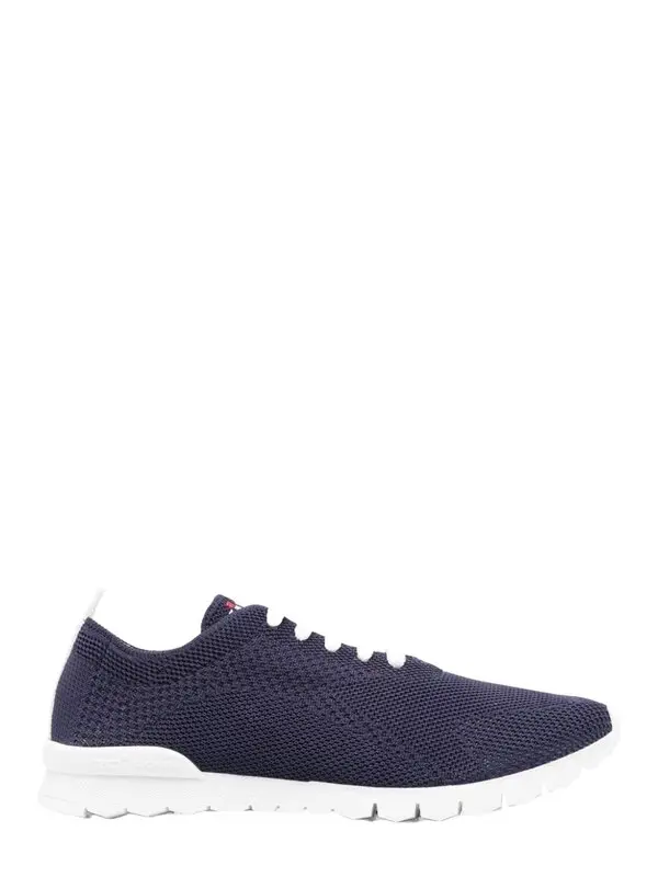 Kiton Logo-embroidered Knit Sneakers - Blue