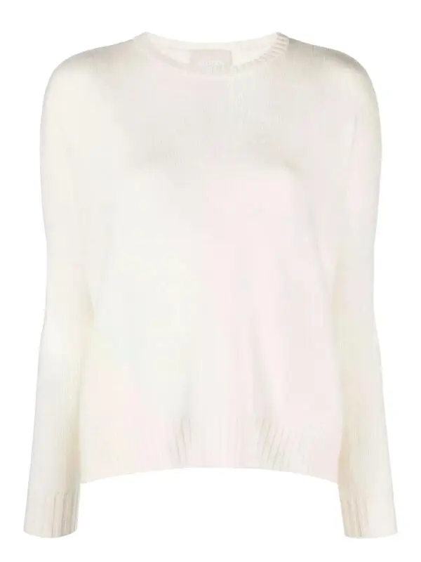 KUJTEN Amelie Crew-neck Cashmere Jumper - White