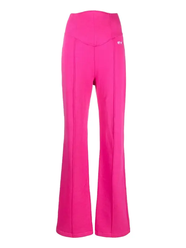 CHIARA FERRAGNI High-waisted Flared Trousers - Pink