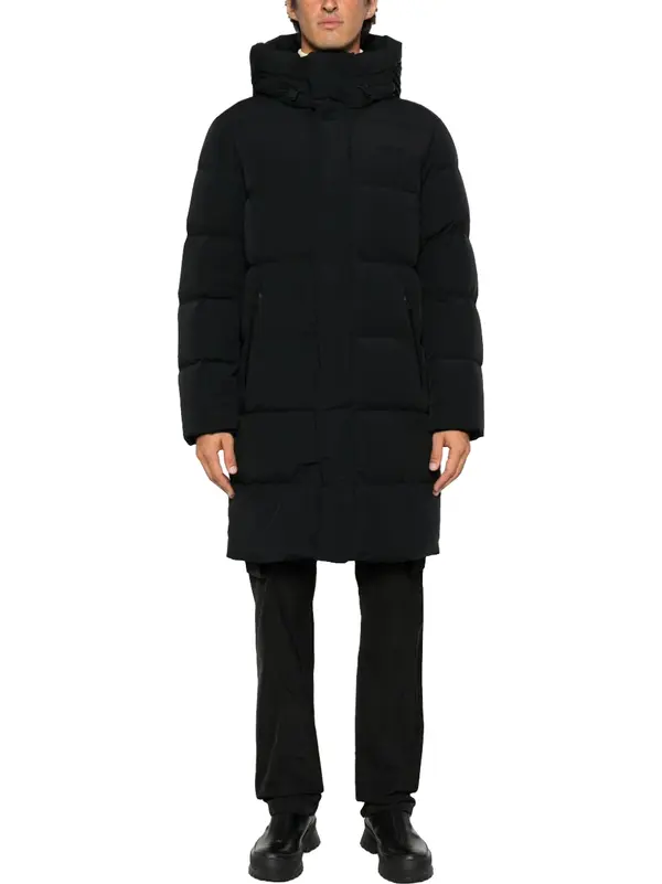 Mackage Logo-embossed Padded Coat - Black