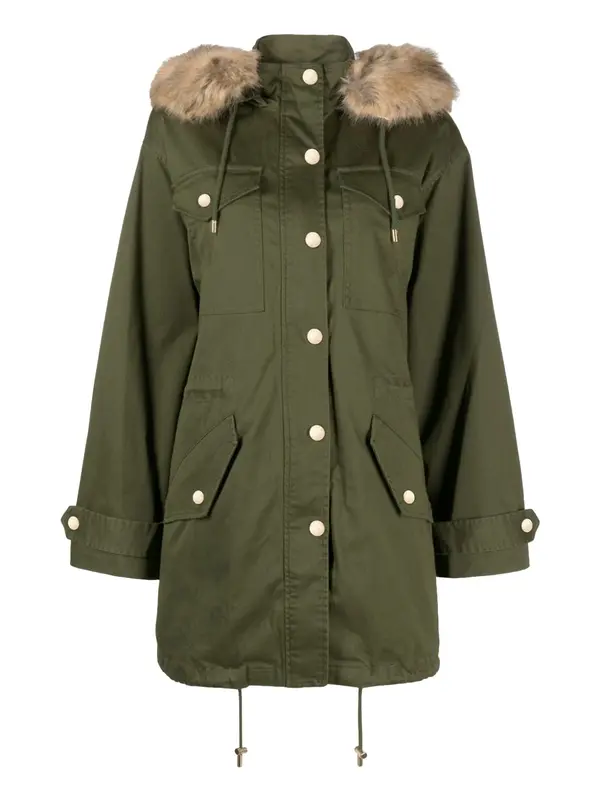 Michael Kors Faux Fur-trim Parka - Green