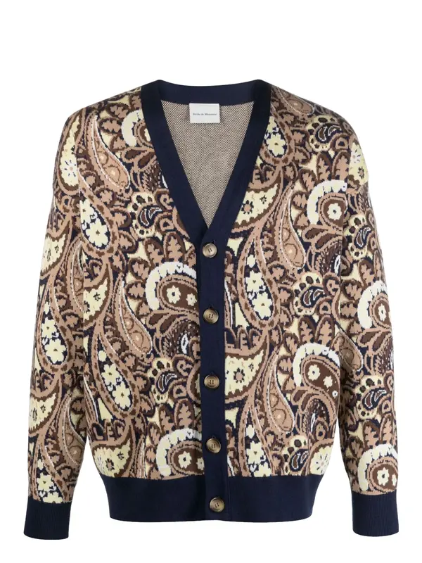Drole De Monsieur Paisley-print Cardigan - Blue