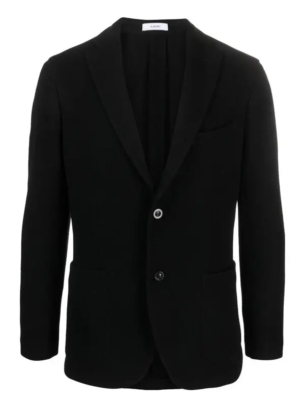Boglioli Knitted Single-breasted Blazer - Black