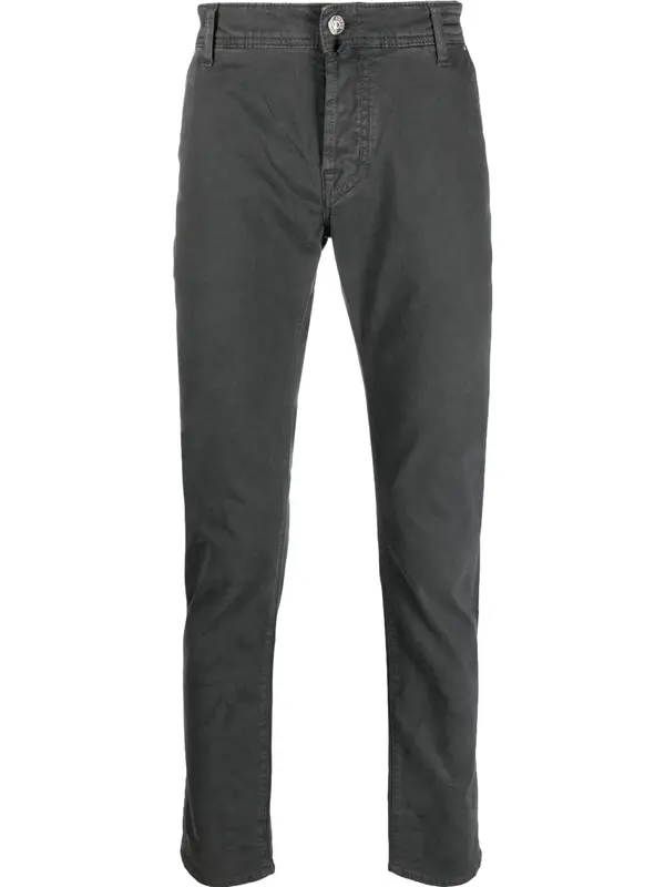 Jacob Cohen Logo-patch Tapered Jeans - Grey