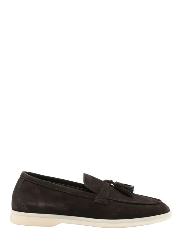 SCAROSSO Leandra Tassel-detail Loafers - Brown