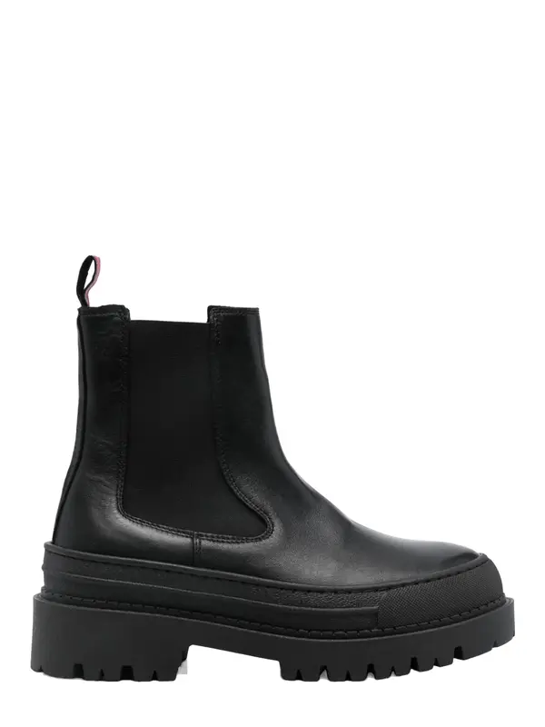 Tommy Hilfiger Chelsea Leather Boots - Black