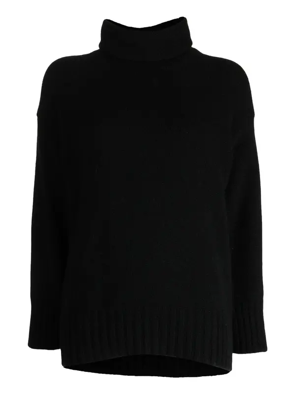 Pringle Of Scotland Roll-neck Cashmere Jumper - Black