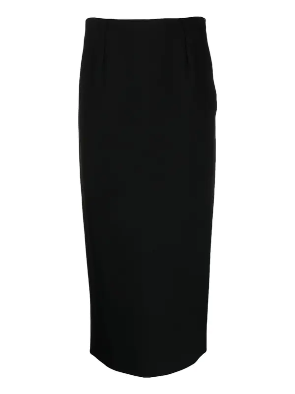 Emporio Armani High-waisted Straight Skirt - Black