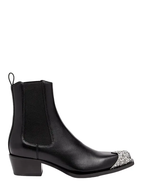 DIESEL® D-calamity Leather Ankle Boots - Black