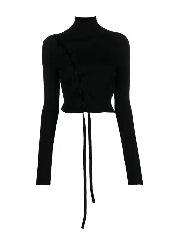 SSHEENA Roll-neck Ribbed Jumper - Black