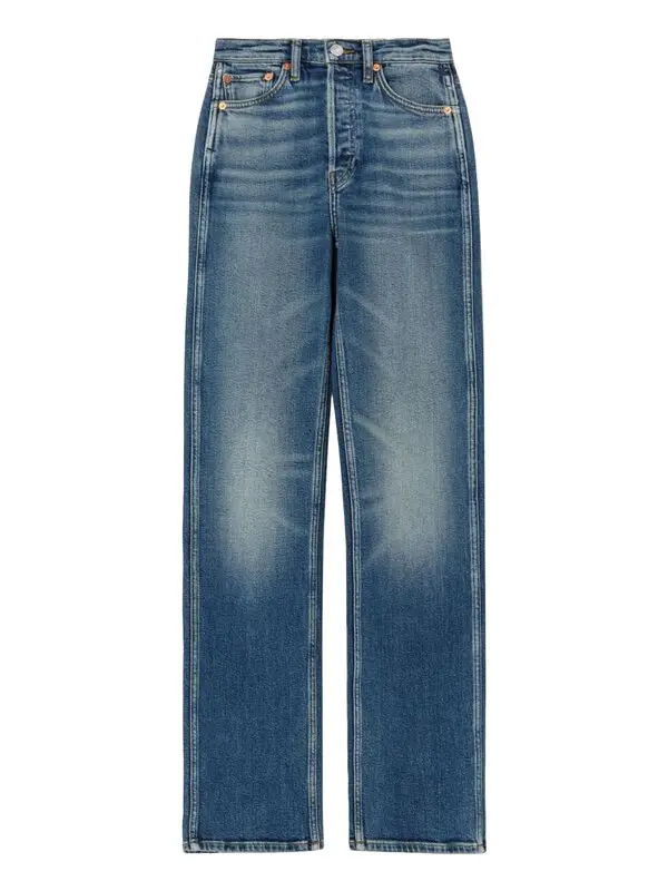 RE/DONE 90s High-rise Straight-leg Jeans - Blue