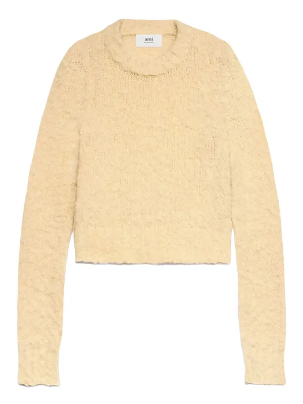 Ami Crew-neck Brushed Jumper - Neutrals
