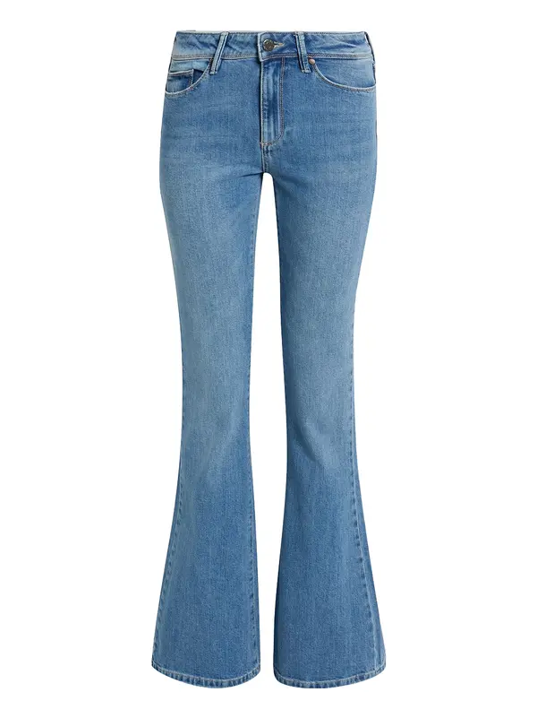 TOMORROW Albert Mid-rise Flared Jeans - Mid Denim