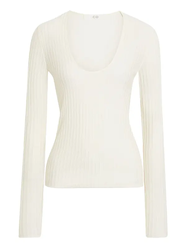 Co Ribbed Cashmere Sweater - Ivory
