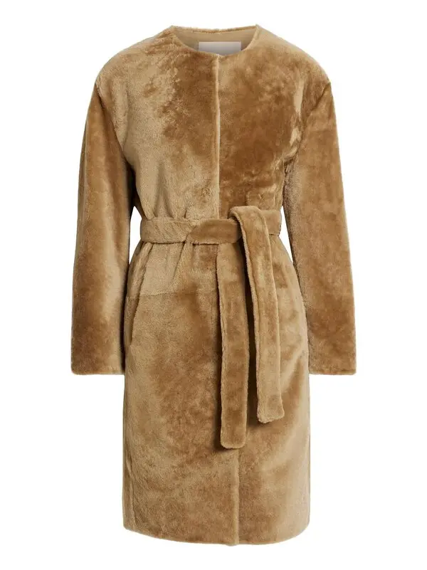 KARL DONOGHUE Shearling Coat - Camel