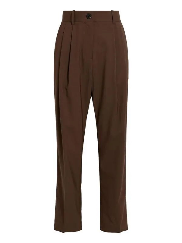 Co Grain De Poudre Wool Tapered Pants - Chocolate