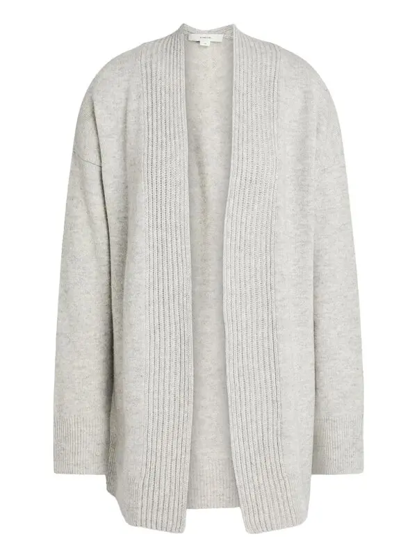 Vince Wool And Cashmere-blend Cardigan - Light Gray