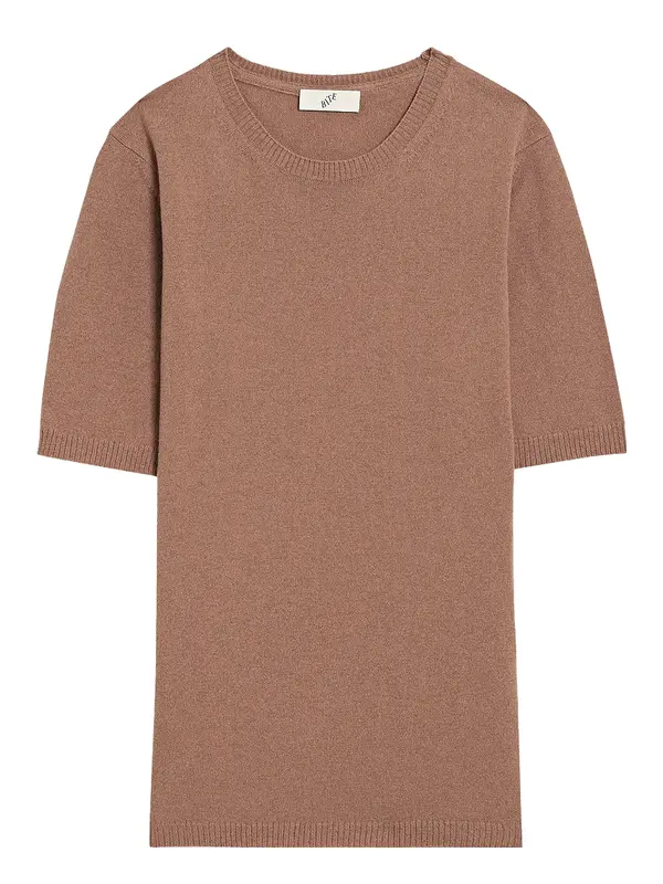 Bite Studios Cashmere And Wool-blend Top - Camel