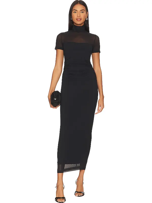 Amanda Uprichard Dominique Midi Dress - Black