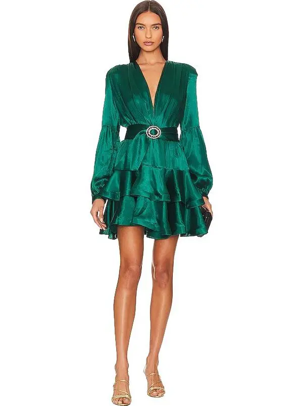 BRONX AND BRONCO Bedouin Mini Dress - Emerald