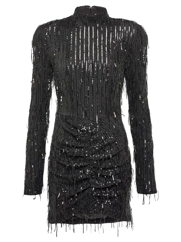 ROTATE BY BIRGER CHRISTENSEN Sequined Minidress - Black